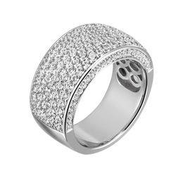 Fingerring Firetti "Schmuck Geschenk Silber 925 Silberring" Fingerringe Gr. 54, Silber 925 (Sterlingsilber), 10,48mm, silberfarben (silberfarben, kristallweiß, kristallweiß) Damen mit Zirkonia (synth.)