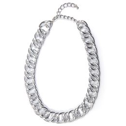 Collier Firetti "zeitlos, klassisch, schlicht, auffallend" Halsketten Gr. Metall, L: 50cm, grau (metallfarben) Damen