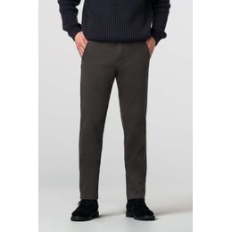 Chinos MEYER "BONN", Herren, Gr. 25, Normalgrößen, grau (mittelgrau), 98% Baumwolle;2% Elasthan, unifarben, regular fit lang, Hosen, mit Ziersteppung und Knopf