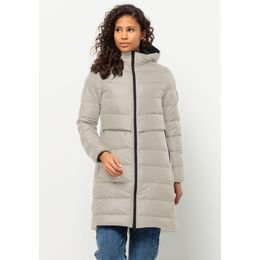 Daunenmantel Jack Wolfskin "LENAUPLATZ", Damen, Gr. XL (46), beige (seal), Obermaterial: 100% Polyamid. Wattierung: 90% Daunen, 10% Federn, sportlich, hoch geschlossener Ausschnitt, Langarm elastischer Bund, Mäntel