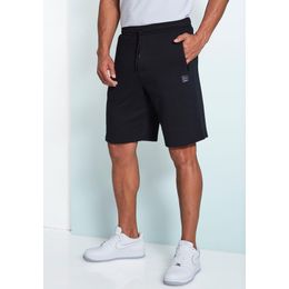 Sweatshorts John Devin Gr. S (44/46), N-Gr, schwarz, Herren, angeraute Sweatware, Obermaterial: 60% Baumwolle, 40% Polyester, unifarben, Hosen, seitliche Taschen mit schwarzem Reißverschluss