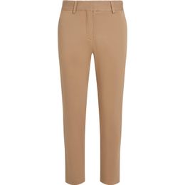 Stretch-Hose Tommy Hilfiger Gr. 34, N-Gr, beige, Damen, Web, Obermaterial: 98% Baumwolle, 2% Elasthan, Hosen, mit Logostickerei