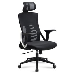 AMSTYLE Bürostuhl Schreibtischstuhl Mesh Schwarz Drehstuhl Ergonomisch 120 kg