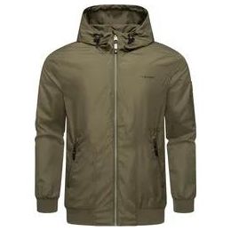 Outdoorjacke Ragwear "Stewie II" Gr. S (48), grün (olivgrün) Herren Jacken stylische Übergangsjacke mit großer Kapuze