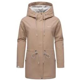 Outdoorjacke Ragwear "Urbanna Remake" Gr. XS (34), beige (sand) Damen Jacken stylische Übergangsjacke aus recycelten Materialien