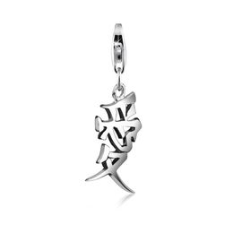 Charm-Einhänger NENALINA "Anhänger Liebe Zeichen Chinesisch Trend 925 Silber" Charms Gr. ohne Stein, silberfarben (silber) Damen