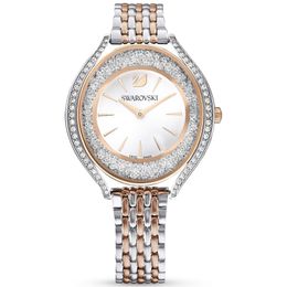 Quarzuhr Swarovski "CRYSTALLINE AURA, 5644075" Armbanduhren rosegold (silberfarben) Damen Armbanduhr, Damenuhr, Swarovski-Kristalle, Swiss Made