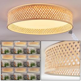 hofstein Barroco Deckenleuchte LED Naturfarben, Weiß, 1-flammig, Fernbedienung