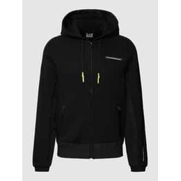 EA7 Emporio Armani Sweatjacke mit Label-Patch Modell 'FELPA'