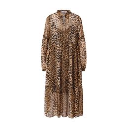 NA-KD Kleid Damen Größe 40 braun / hellbraun / schwarz Winterkleid
