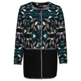 DW-Shop Woll-Mix-Jacke, Jacquard petrol, 40/42