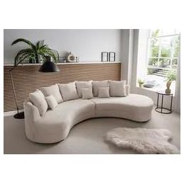 Ecksofa Inosign "Limoncello L-Form" Sofas Gr. B/H/T: 287cm x 76cm x 160cm, Cord, Ottomane rechts, Ottomane rechts, beige ergonomische Form