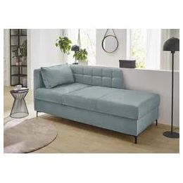 Jockenhöfer Recamiere JOCKENHÖFER GRUPPE Sofas Gr. B/T: 207cm x 98cm, Samtoptik, blau (petrol) Studioliege mit verstellbarem Kopf- und Fussteil Bettkasten