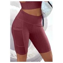 Radlerhose Vivance ACTIVE Gr. S (36/38), N-Gr, rot, Damen, Obermaterial: 86% Polyester, 14% Elasthan. Meshfutter: 90% Polyester, 10% Elasthan, unifarben, Mesh, Hosen, mit Wabendesgin und zwei Taschen