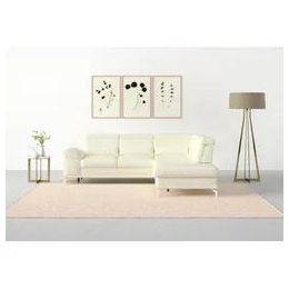 Sit & More Ecksofa SIT & MORE "Cabrio L-Form, B: 274 cm, mit Sitztiefen-, Arm- & Kopfteilverstellung", weiß (altweiß), B:274cm H:87cm T:230cm, Sofas, 3 Nierenkissen, Federkern, optional Bettfunktion und Stauraum