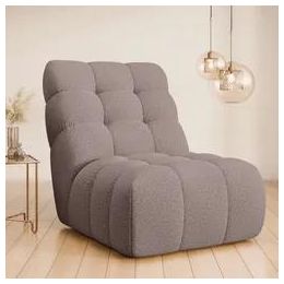 Guido Maria Kretschmer Home & Living Sessel "AURELIAN, Love Seat XXL, Lese-Sessel, Big-Sessel", braun, B:88,5cm H:95,5cm T:130cm, 100% Polyester, GUIDO MARIA KRETSCHMER HOME & LIVING, Sessel, Polstersessel Einzelsessel, mit Wellenunterfederung, Velours, Struktur fein, Struktur grob