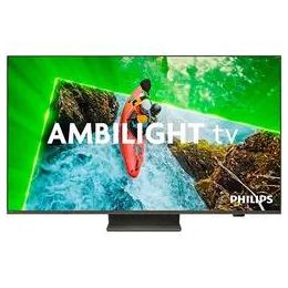 G (A bis G) Philips LED-Fernseher "55PUS8609/12" Fernseher Gr. 55, silberfarben (chrom matt)