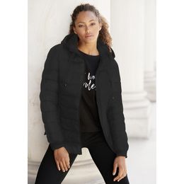 Lascana Steppjacke Schwarz Gr. 34 für Damen. Lässig Geschnitten