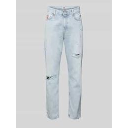 Tommy Jeans Relaxed Tapered Fit Jeans im Destroyed-Look Modell 'ISAAC'