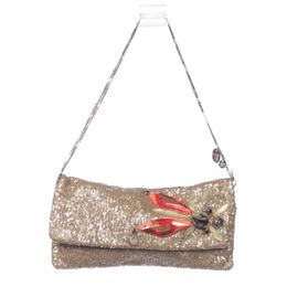 Patrizia Pepe Damen Handtasche, gold, Gr.