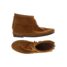 Minnetonka Damen Stiefelette, orange, Gr. 6