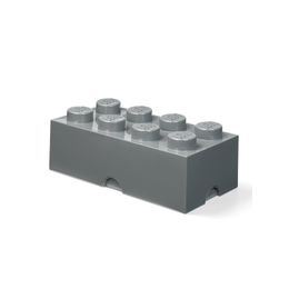 Lego Aufbewahrungsstein, 8 Noppen, dunkel grau