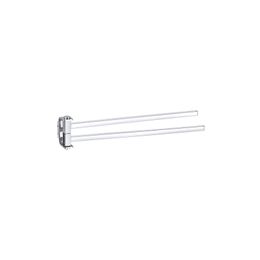 Brillantbad BOLO Doppelhandtuchhalter schwenkbar Messing Chrom poliert 399x47x82 mm f&uuml;r Bad & WC >> zum Bohren
