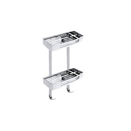 Brillantbad BYTRO Doppelseifenkorb Edelstahl poliert 115x305x380 mm f&uuml;r Bad & WC >> zum Bohren
