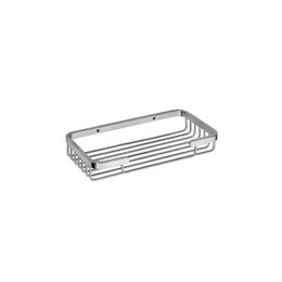 Brillantbad BYTRO Seifenkorb Messing Chrom geb&uuml;rstet 100x230x30 mm f&uuml;r Bad & WC >> zum Bohren