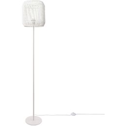 Stehlampe Paco Home "Pedro" Lampen Gr. Ø 28cm H: 150,5cm, weiß (weiß/weiß) moderne LED Lampe in Boho Optik, Wohnzimmer, Schlafzimmer, Fassung E27