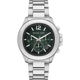 Chronograph Michael Kors "SAGE", edelstahlfarben, Armbanduhren, Herren, Armbanduhr, Herrenuhr, Edelstahlarmband, analog, Tag, Stoppfunktion