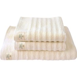 Handtuch Set Dyckhoff "Wecycled" Handtücher (Packung) Gr. 3 St., beige (natur) 2 Handtücher (50x100cm), 1 Duschtuch (70x140cm)