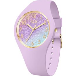 Ice Watch Quarzuhr ICE-WATCH "ICE glitter - S31 3H" Armbanduhren flieder Damen Armbanduhr, Damenuhr, Silikonarmband, bis 10 bar wasserdicht