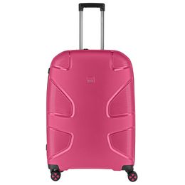 Hartschalen-Trolley IMPACKT "IP1, verschiedene Größen und Farben" Gr. B/H/T: 51cm x 76cm x 31cm 106 l, flora pink Koffer Hartschalen-Koffer vegan Reisegepäck USB-Port TSA Zahlenschloss