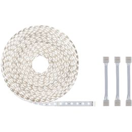 LED-Streifen Paulmann "MaxLED 500 Einzelstripe Adapterkabel 20m Tageslichtweiß 72W 550lm/m" Lichterketten Gr. Dioden 1440 St. Flammen, Gesamtlänge 20 m, silberfarben 20m, unbeschichtet