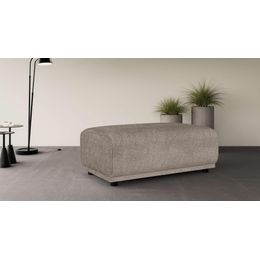 Polsterhocker Home Affaire "TAMMO", grau (taupe), B:70cm H:45cm T:120cm, 100% Polyester, Hocker, Polsterhocker, passend zur Serie, auch in Cord und Boucl&eacute;