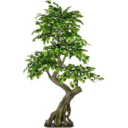 Kunstbaum Creativ green "Ficus Benjamini", grün, B:80cm H:170cm, Kunststoff, Kunstpflanzen