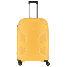 Hartschalen-Trolley IMPACKT "IP1, verschiedene Größen und Farben" Gr. B/H/T: 51cm x 76cm x 31cm 106 l, gelb (sunset gelb) Koffer Hartschalen-Koffer vegan Reisegepäck USB-Port TSA Zahlenschloss