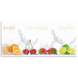 Küchenrückwand Artland "Fruchtig erfrischend gesund Fruchtmix" Spritzschutzwände Gr. B/H: 120cmx55cm, bunt Alu Spritzschutz mit Klebeband, einfache Montage