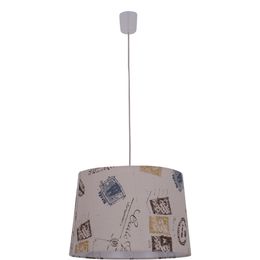 Näve Pendelleuchte NÄVE "PRINT" Lampen Gr. Ø 40cm, braun inkl. Pendel l: 120cm, transparent, Farbe: mit Motiv