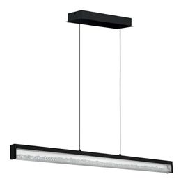 Hängeleuchte Eglo "CARDITO 1" Lampen schwarz (schwarz klar) Pendelleuchte, Metall in Schwarz mit klaren Glas-Kristallen, dimmbar