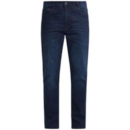 !Solid Bequeme Jeans SOLID "Jeans SDFynn", Herren, Gr. 31, Länge 34, blau (dunkelblau denim), Jeans, Obermaterial: 98% Baumwolle CO. 2% Elasthan EL., unifarben, casual, slim fit, Jeans