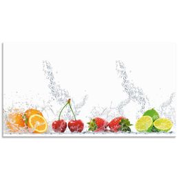 Küchenrückwand Artland "Fruchtig erfrischend gesund Fruchtmix" Spritzschutzwände Gr. B/H: 120cmx65cm, bunt Alu Spritzschutz mit Klebeband, einfache Montage