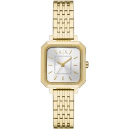 Quarzuhr Armani Exchange Armbanduhren goldfarben Damen Armbanduhr, Damenuhr, Edelstahlarmband, analog