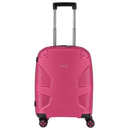 Hartschalen-Trolley IMPACKT "IP1, verschiedene Größen und Farben" Gr. B/H/T: 40cm x 55cm x 20cm 38 l, flora pink Koffer Hartschalen-Koffer vegan Reisegepäck USB-Port TSA Zahlenschloss