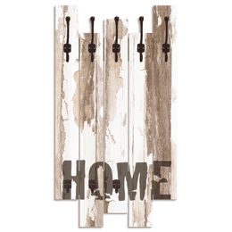 Garderobenleiste Artland "Home" Garderobenhalter Gr. B/H/T: 63cm x 114cm x 2,8cm, beige (naturfarben) teilmontiert