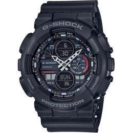 Chronograph Casio G-SHOCK "GA-140-1A1ER", schwarz, Armbanduhren, Herren, Quarzuhr, Armbanduhr, Herrenuhr, digital, bis 20 bar wasserdicht