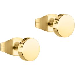 Paar Ohrstecker Liebeskind Berlin "Schmuck Geschenk Edelstahl Ohrringe Kreis, LJ-0483-E-05, LJ-0484-E-05" Gr. Edelstahl, goldfarben (gelbgoldfarben) Damen