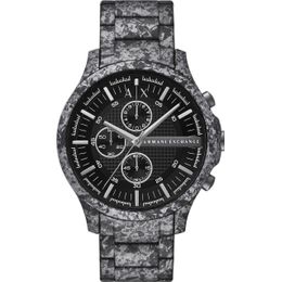 Chronograph Armani Exchange Armbanduhren grau Herren Armbanduhr, Herrenuhr, Edelstahlarmband, analog, Stoppfunktion