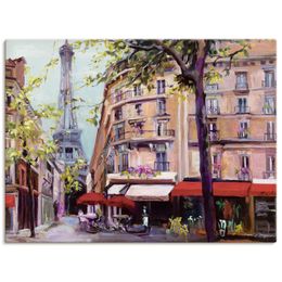 Wandbild Artland "Frühling in Paris" Bilder Gr. B/H: 60cm x 45cm, Leinwandbild Frankreich Querformat,, bunt als Leinwandbild, Poster in verschied. Größen